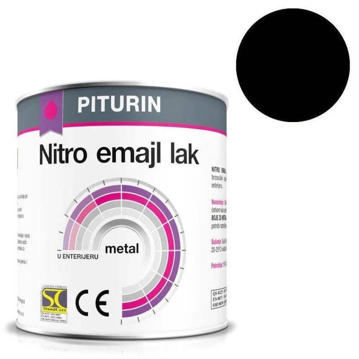 NITRO EMAJL LAK- CRNI MAT