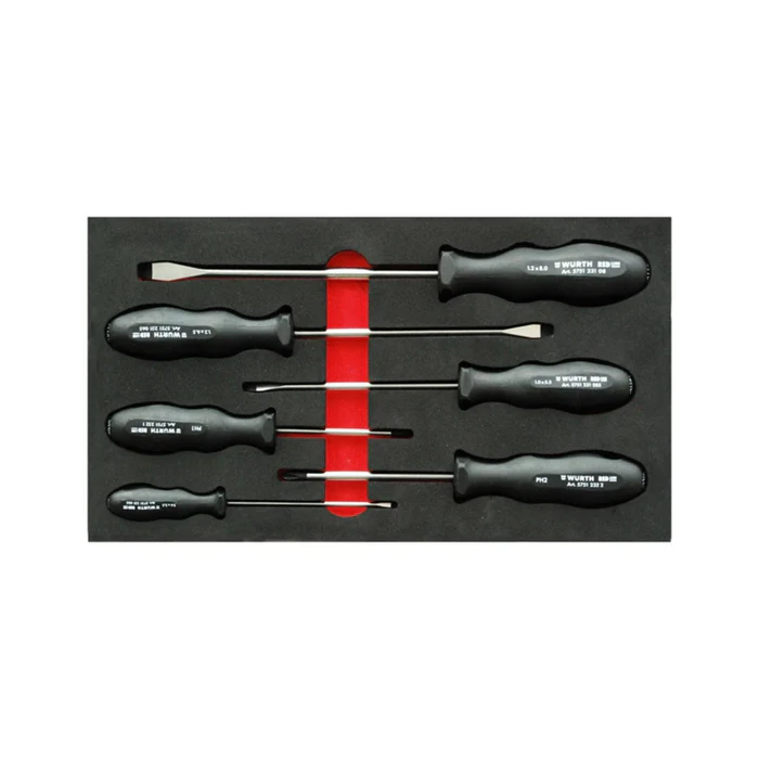 WÜRTH Set REDLINE odvijača šlic/PH u neoprenu - 6 komada