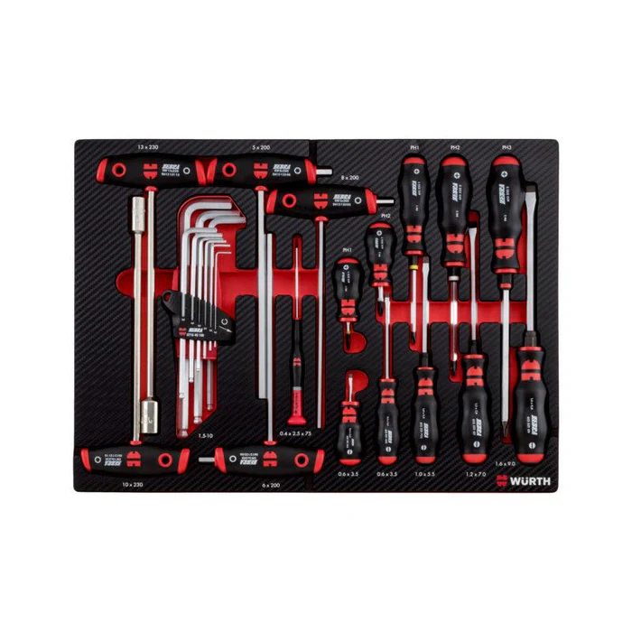 WÜRTH Set ZEBRA odvijača u neoprenu - 25 komada