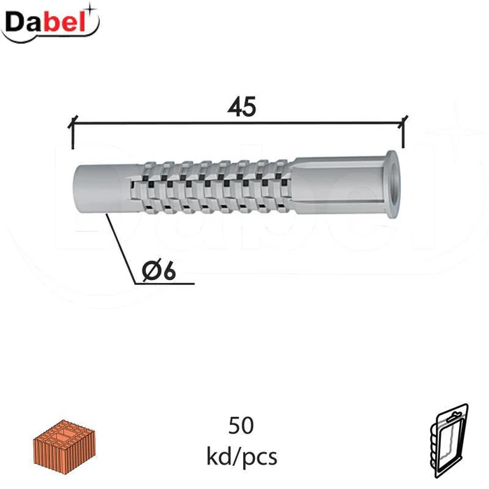 TIPL ZA BLOK GUŽVAJUĆI Ø6x45 mm