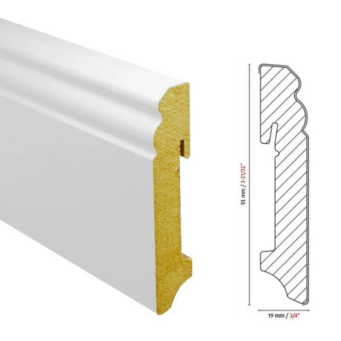 MEDIJAPAN FN MDF LAK FU094L PARKET LAJSNA- LAKIRANA/ BELA 93mm