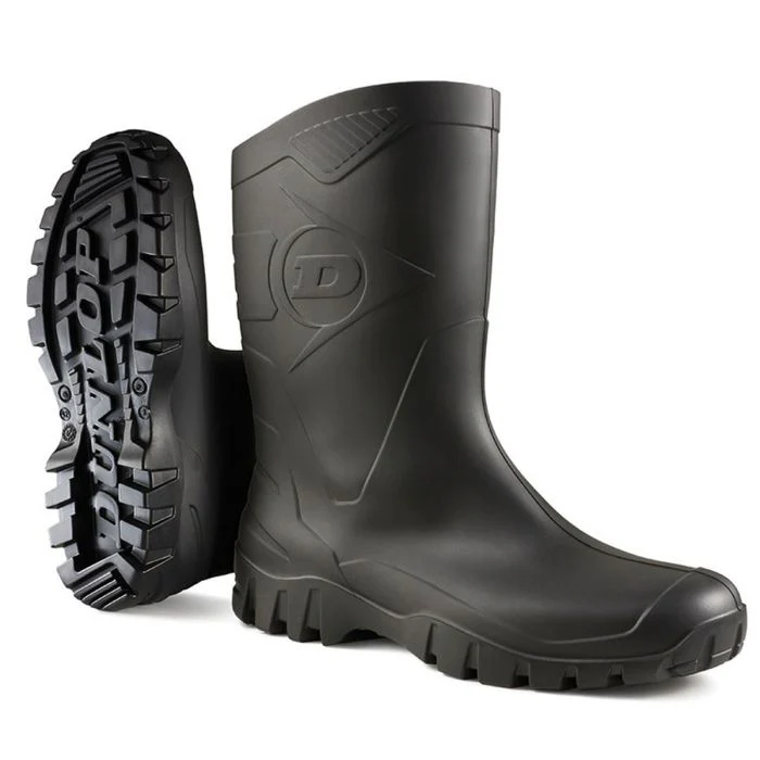 DUNLOP Dee Calf, crne kratke PVC čizme