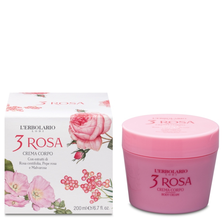 L'Erbolario 3 Rosa krema za telo 200ml