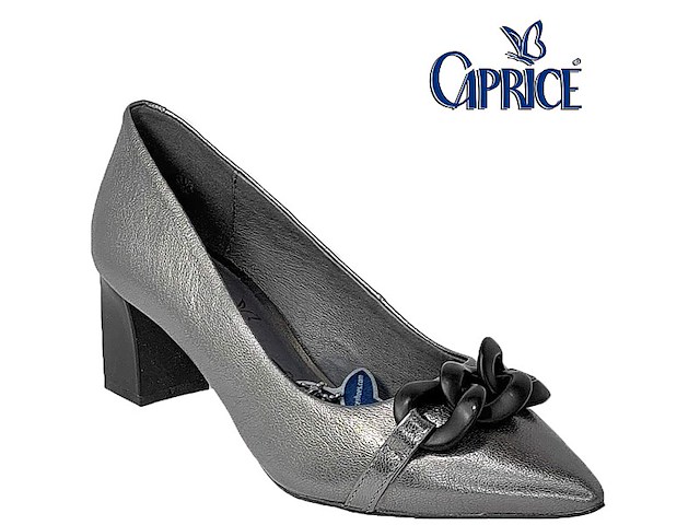 `CAPRICE` kožne srebrne cipele
