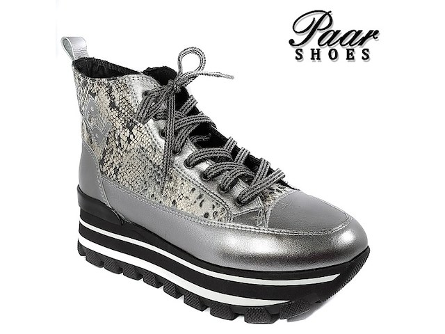 `PAAR` srebrna-animal print patika cipela