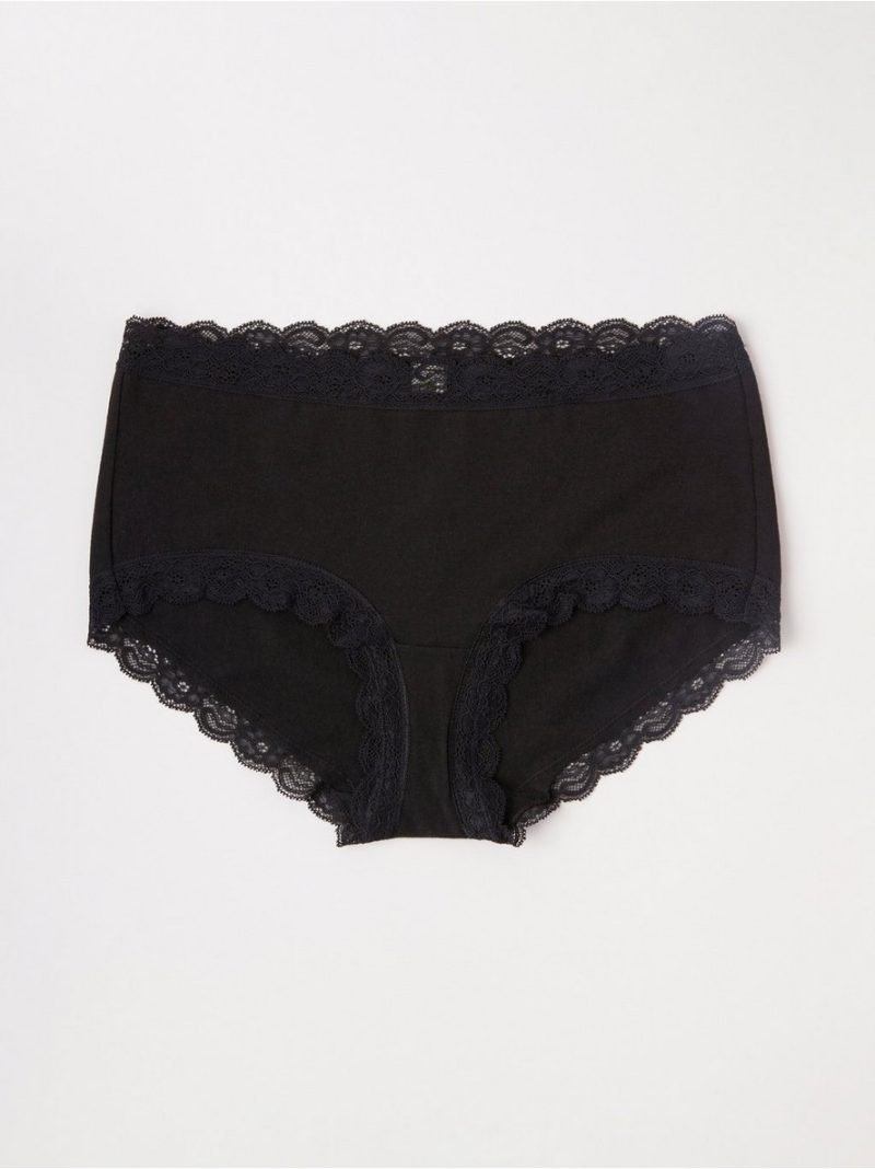 Gaćice – Regular waist brief with lace trim