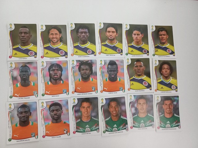 Brazil 2014 FIFA Panini , 18 sličica