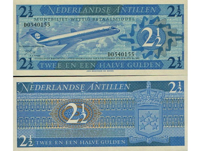 Nederlandse Antillen 2.5 Gulden 1970. UNC.