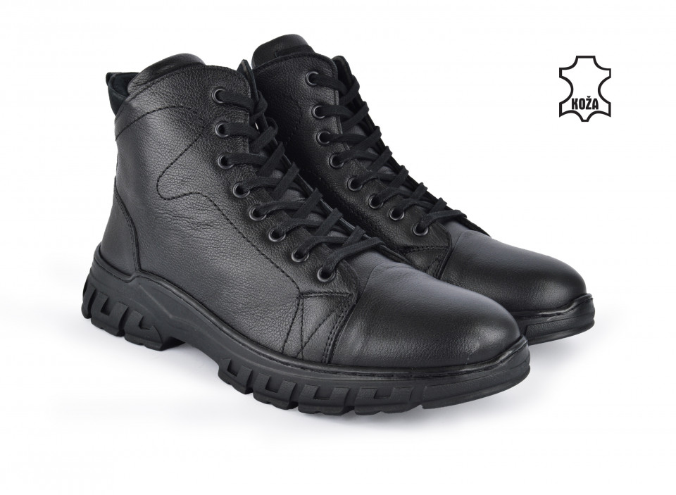 Kožne muške duboke cipele 632056CR crne