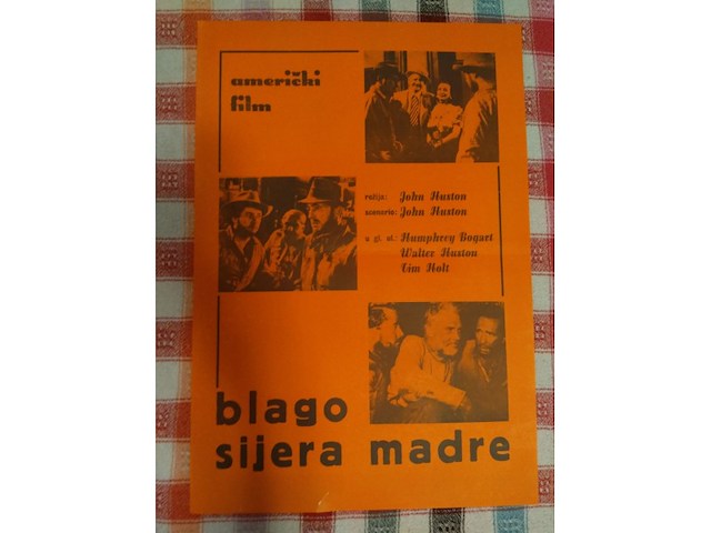 plakat BLAGO SIJERA MADRE (narandzasti) Humphrey Bogart