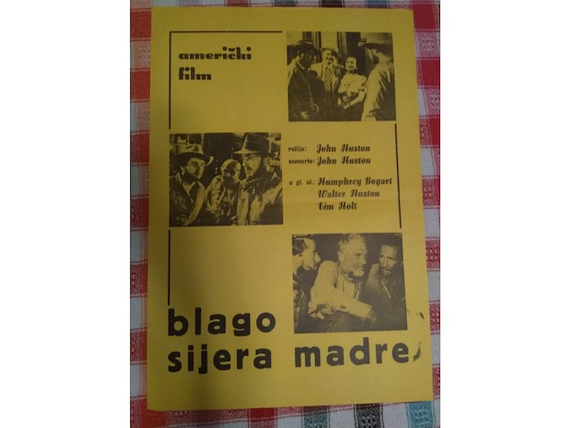 plakat BLAGO SIJERA MADRE (zuti) (Humphrey Bogart)