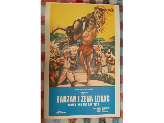 mini plakat TARZAN I ŽENA LOVAC