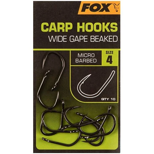 FOX CARP HOOKS-WIDE GAPE 6