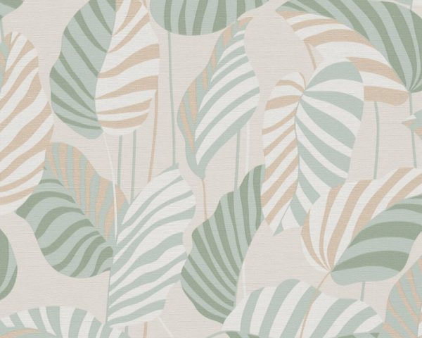 A.S. CRÉATION WALLPAPER «FLORAL, BEIGE, CREAM, GREEN» 390943