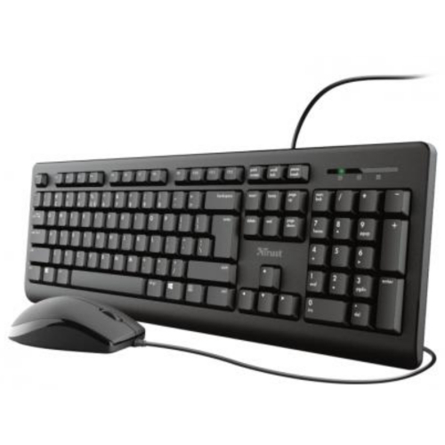 Tastatura+miš TRUST Primo žični set/crna