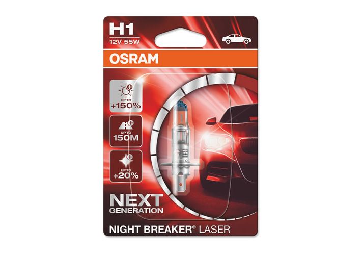 H1 sijalica 12v 55W P14.5S Night Breaker Laser +150% Osram 64150NL