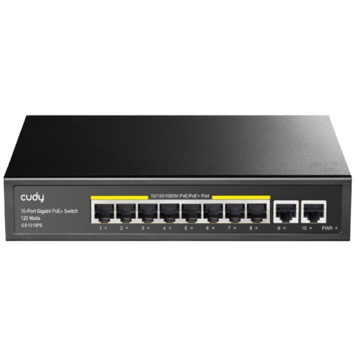 GS1010PE 10-Port Gigabit PoE+ Switch