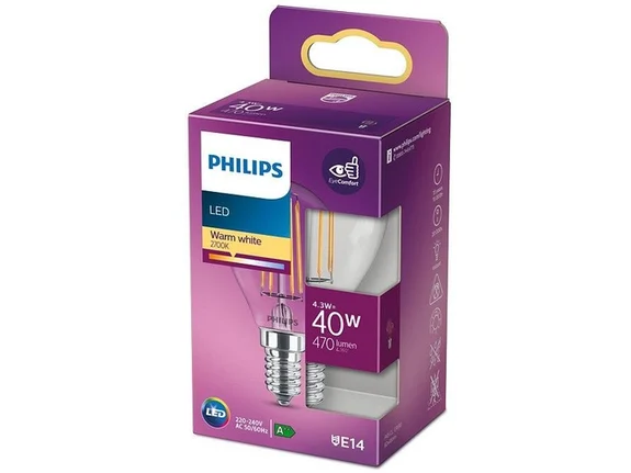 Philips Led sijalica classic 4.3W(40W) P45 E14 WW CL ND RFSRT4