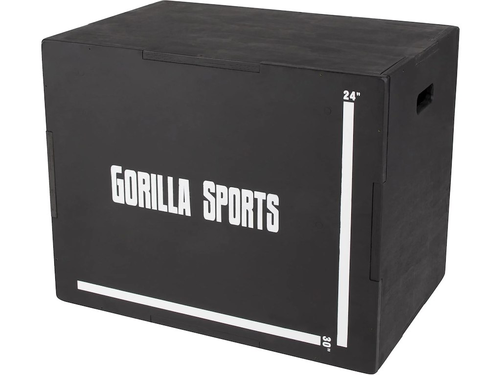 GORILLA SPORTS Pliometrijska kutija Plyo Box / Kutija za Crossfit (crna)