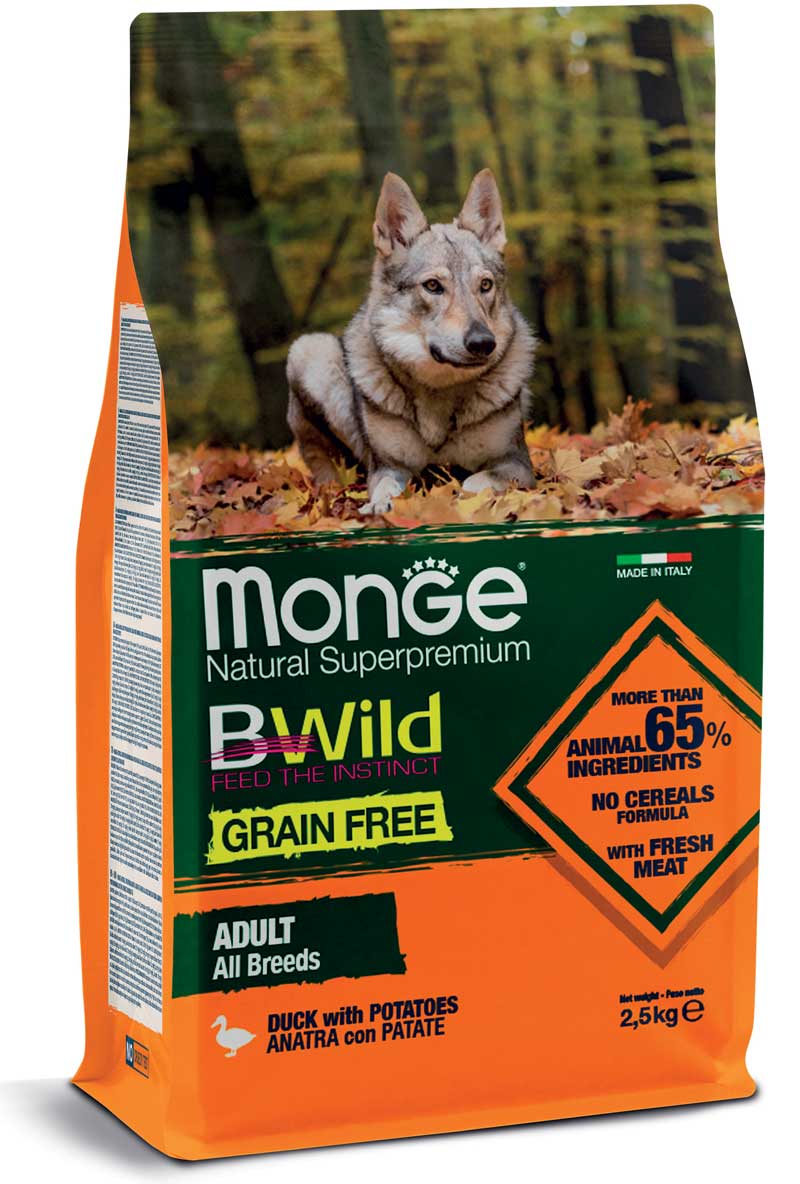 Monge BWild Dog Adult All Grain Free Duck 2.5kg