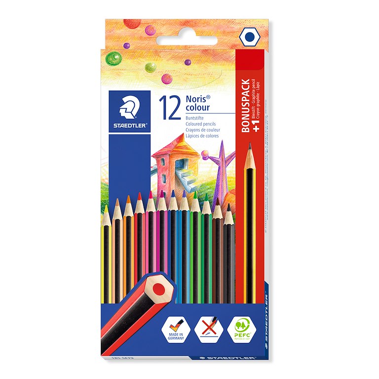 Staedtler drvene bojice 12+1