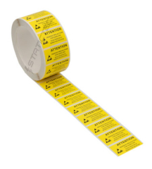 ESD warning label 25x45mm