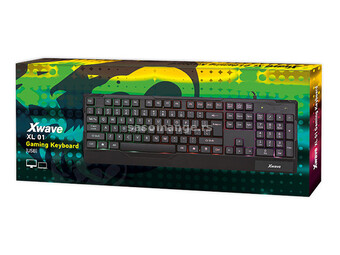 Tastatura gejmerska sa RGB pozadinskim osvetljenjem crna,USA slova