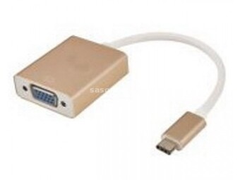 FAST ASIA Adapter - konvertor USB 3.1 tip C (M) - DVI (F) zlatni