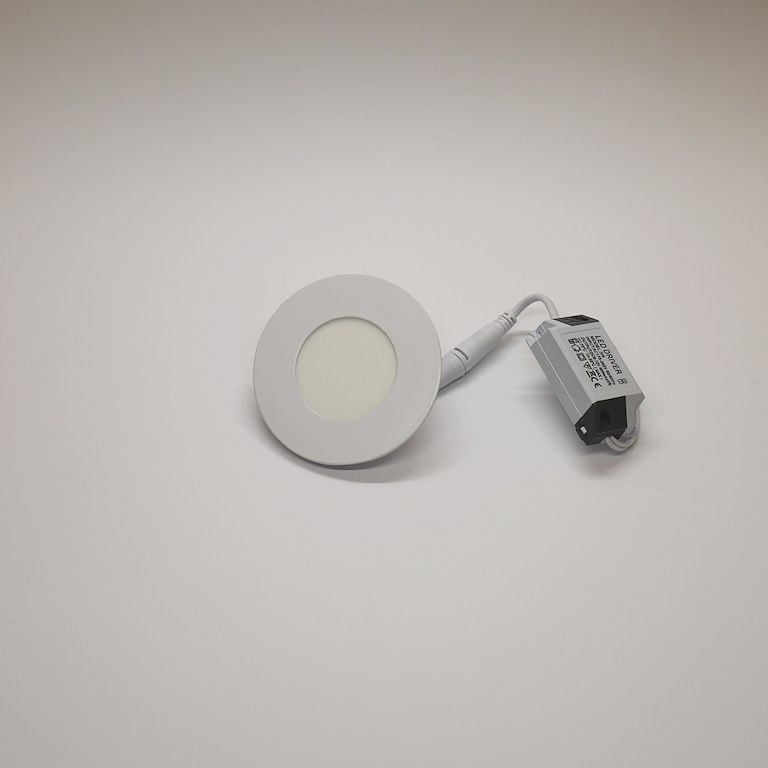 LED panel 3W ugradni okrugli – Hladno bela NLser.1