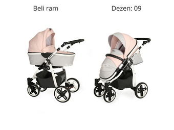 Kunert LIBERO kolica za bebe set 2u1 Beli ram - 09
