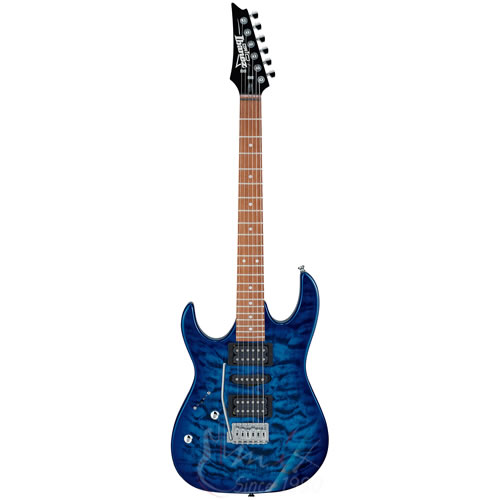 Ibanez GRX70QAL-TBB Električna levoruka gitara – Transparent Blue Burst