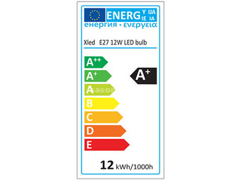 LED Sijalica/ E27/ 12W / 220V/ Toplo bela / 3000K/ 1 055 Lm