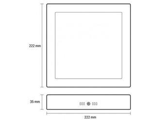 LED nadgradna panel lampa 18W dnevno sve LNP-P-18/W