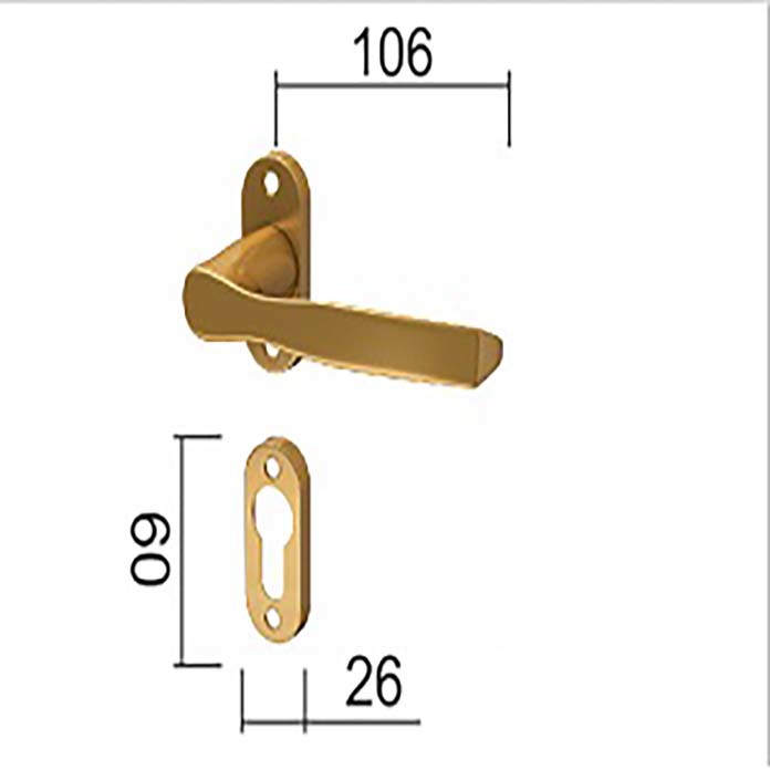 Kvaka rozeta za metalna vrata KLEK F4 cilindar(0101577)