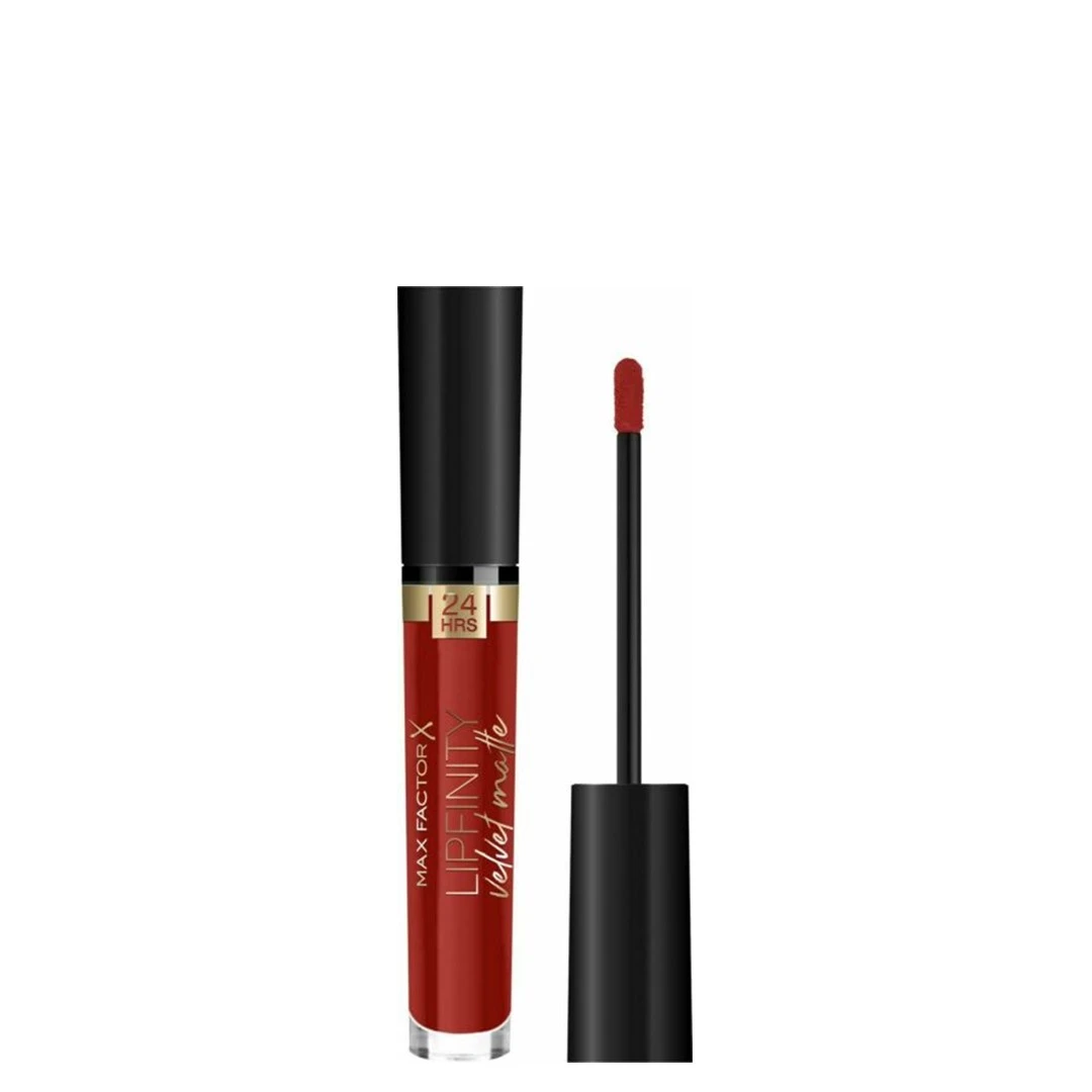 MAX FACTOR RUŽ TEČNI LIPFINITY VELVET MATTE 025 RED LUXRY