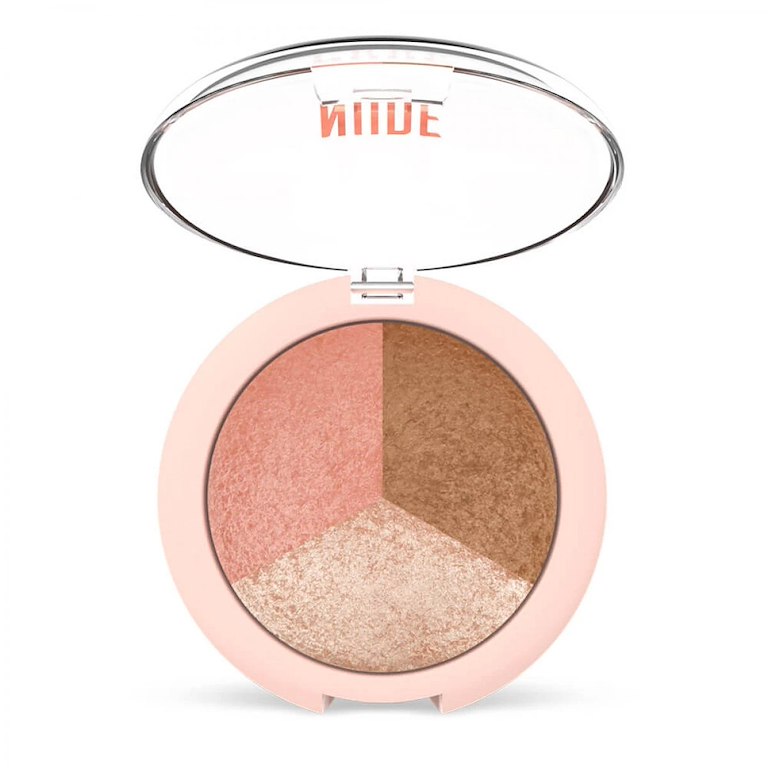 GOLDEN ROSE NUDE LOOK BAKED TRIO FACE POWDER 001