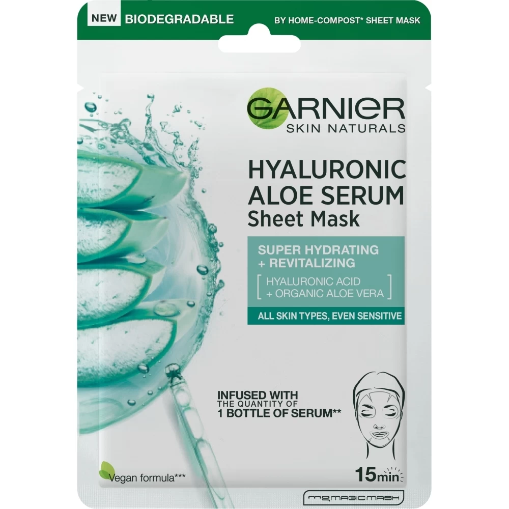 GARNIER SKIN NATURALS MASKA ZA LICE U MARAMICI 32G HYALURONIC ALOE TISSUE