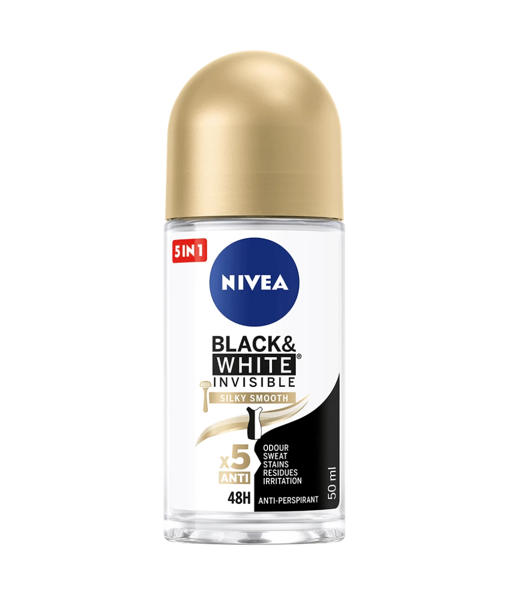 NIVEA ROLL-ON W.50ML BLACK&WHITE INVISIBLE SILKY SMOOTH 83784