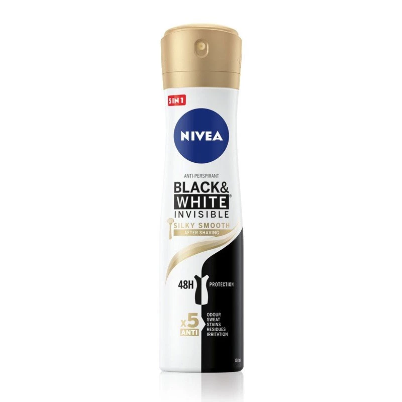 NIVEA DEO W.150ML BLACK&WHITE INVISIBLE SILKY SMOOTH 82282