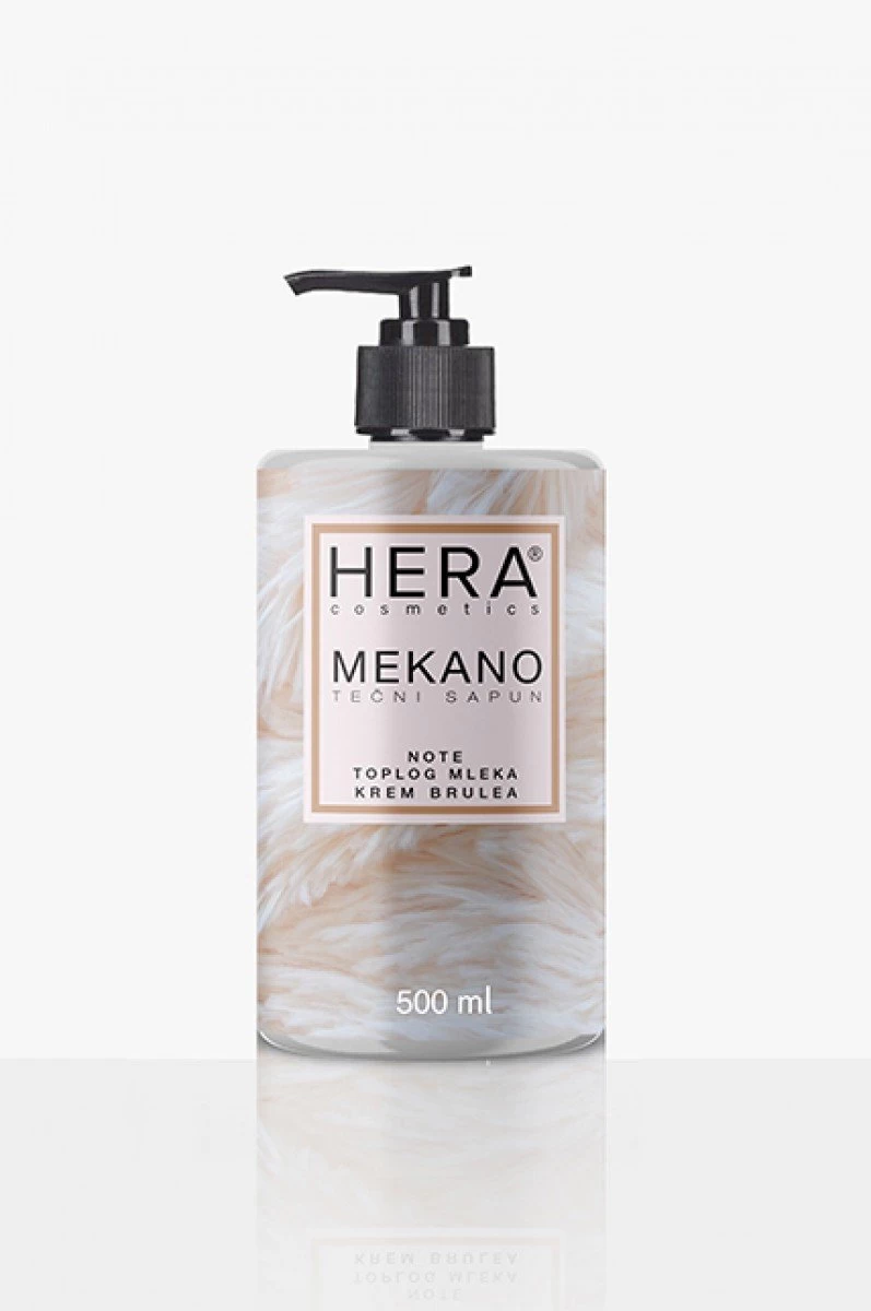 HERA TEČNI SAPUN 500ML MEKANO (TOPLO MLEKO&KREM BRULEA)