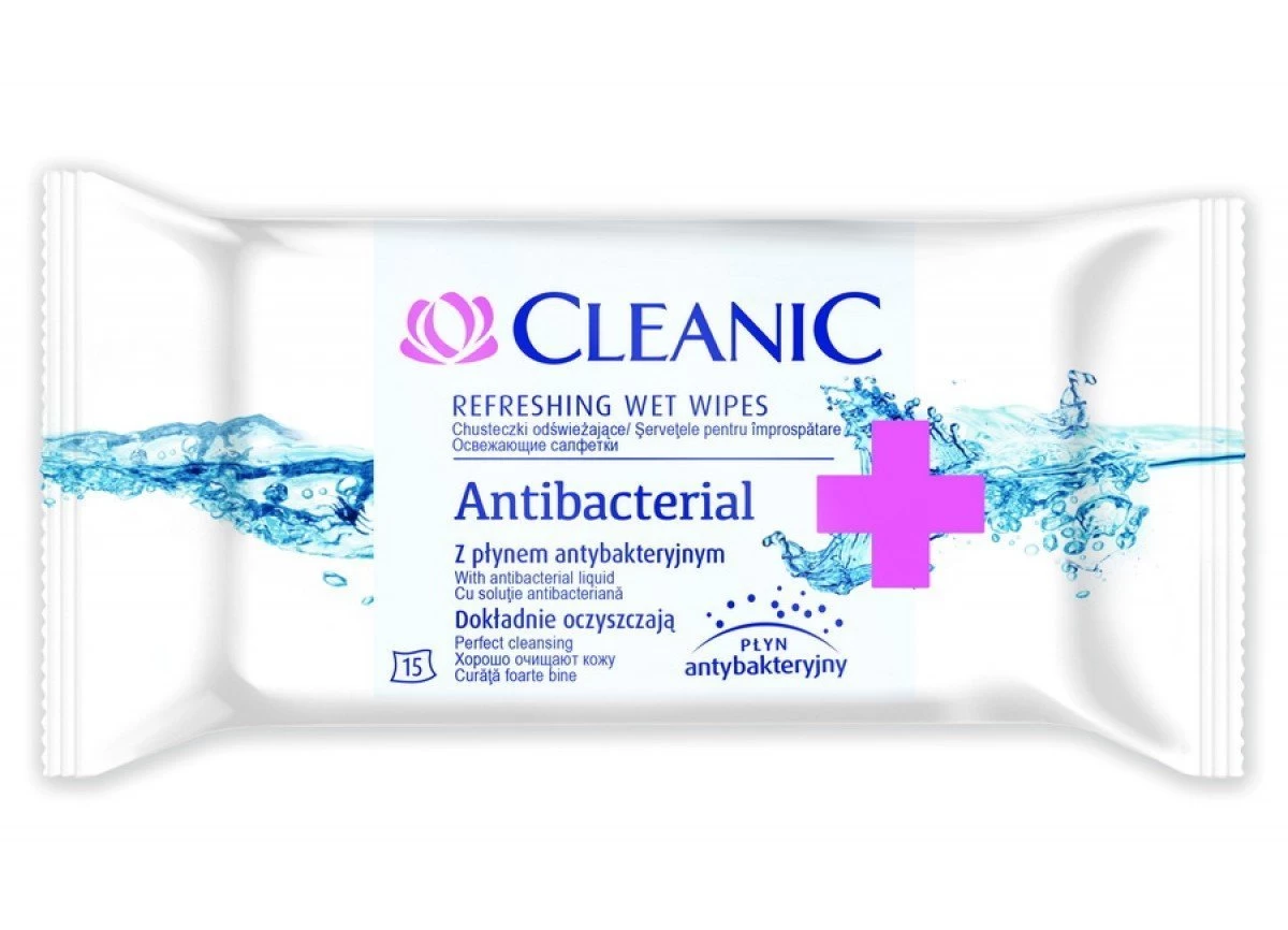 CLEANIC VLAŽNE MARAMICE 15KOM ANTIBACTERIAL