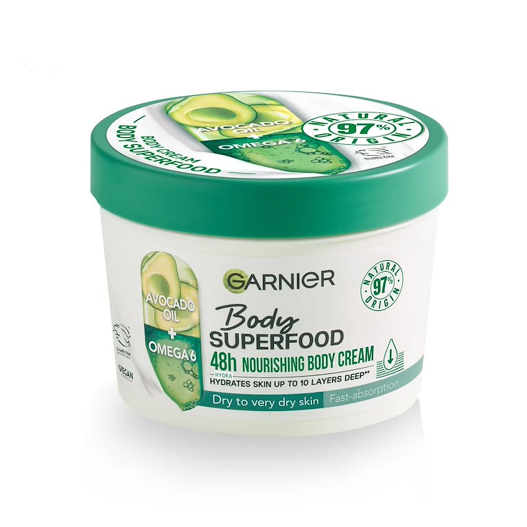 GARNIER BODY SUPERFOOD KREMA ZA TELO 380ML NATURAL 97% AVOCADO OIL