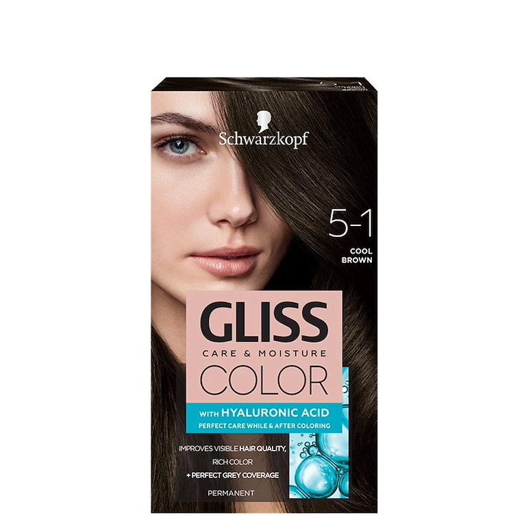 SCHWARZKOPF GLISS BOJA ZA KOSU 5-1 HLADNO SMEĐA