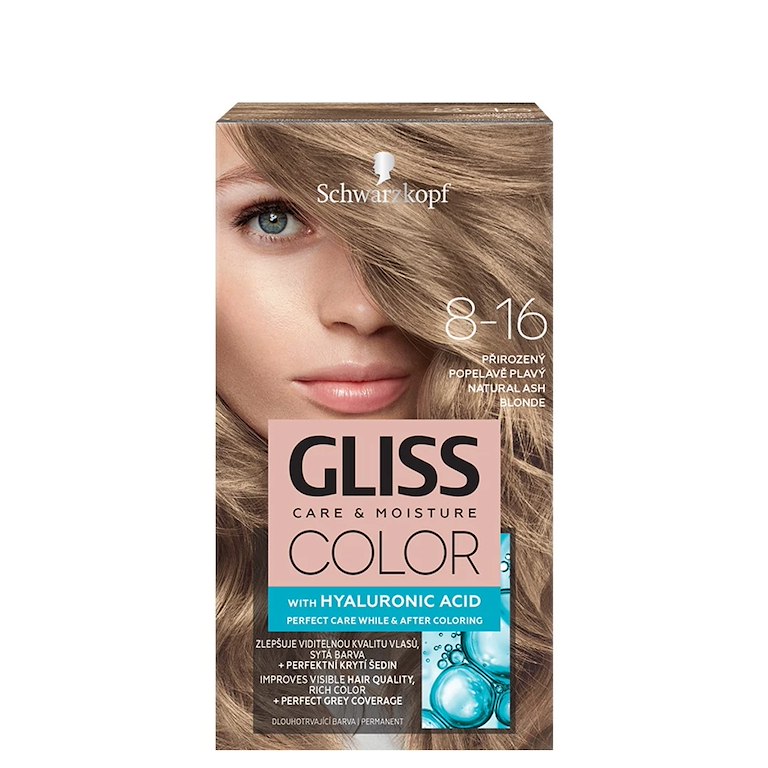 SCHWARZKOPF GLISS BOJA ZA KOSU 8-16 PRIRODNO PEPELJASTO PLAVA