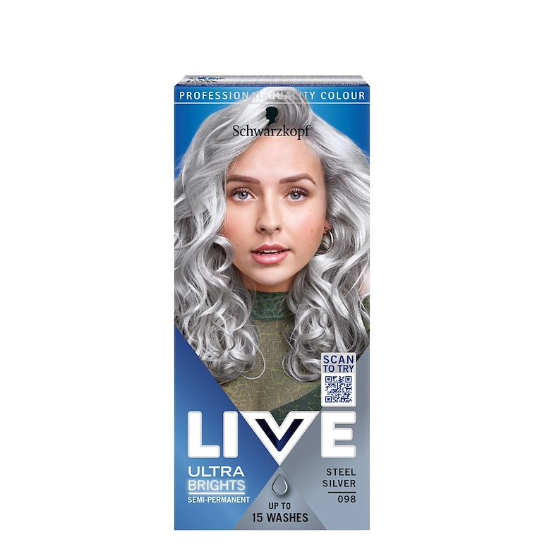 SCHWARZKOPF LIVE COLOR XXL BOJA ZA KOSU UB 98 METALIK SREBRNA