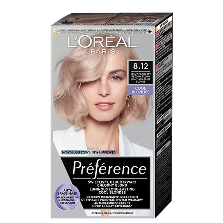 LOREAL PREFERENCE RECITAL BOJA ZA KOSU 8.12 COOL BLONDES ALASKA