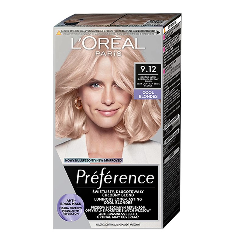 LOREAL PREFERENCE RECITAL BOJA ZA KOSU 9.12 COOL BLONDES SIBERIA