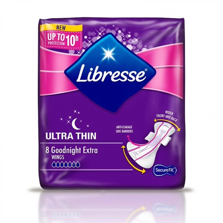 LIBRESSE ULTRA THIN GOODNIGHT EXTRA 8 KOM