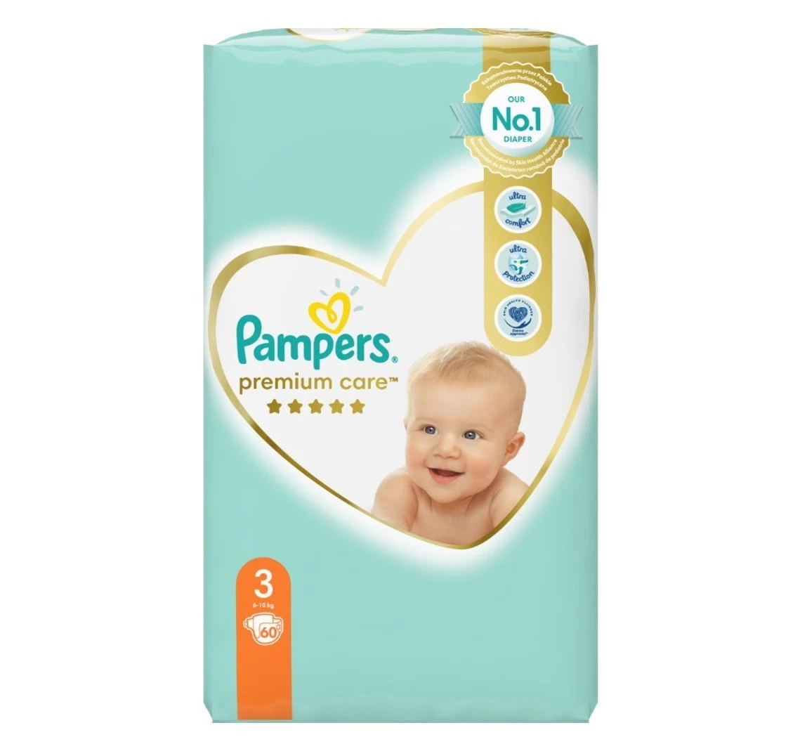 PAMPERS PELENE PREMIUM 3 MIDI 4-9KG 60KOM