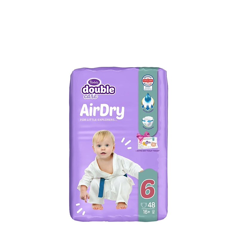 VIOLETA PELENE DOUBLE CARE AIR 6 JUNIOR PLUS 16KG 48KOM